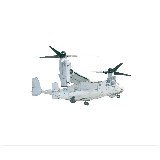 MV-22 Watercolor - Katherine Baugh Original Canvas Print – Aviator Fuel LLC