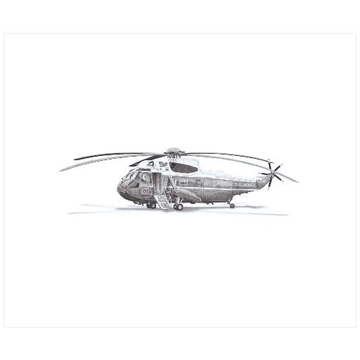 Marine One - Katherine Baugh Original Canvas Print – Aviator Fuel LLC