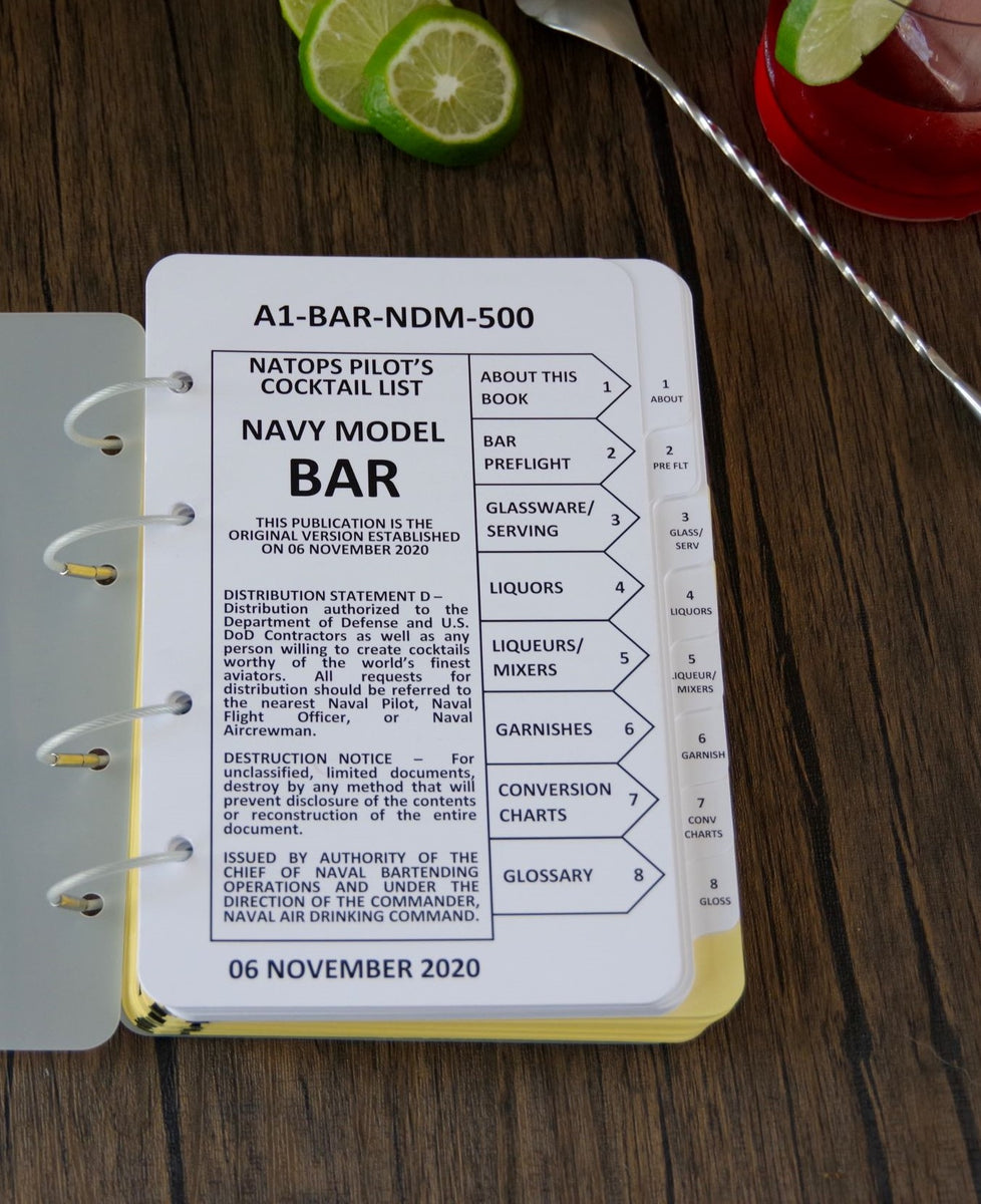 Navy Pilot's Cocktail Checklist – Aviator Fuel LLC